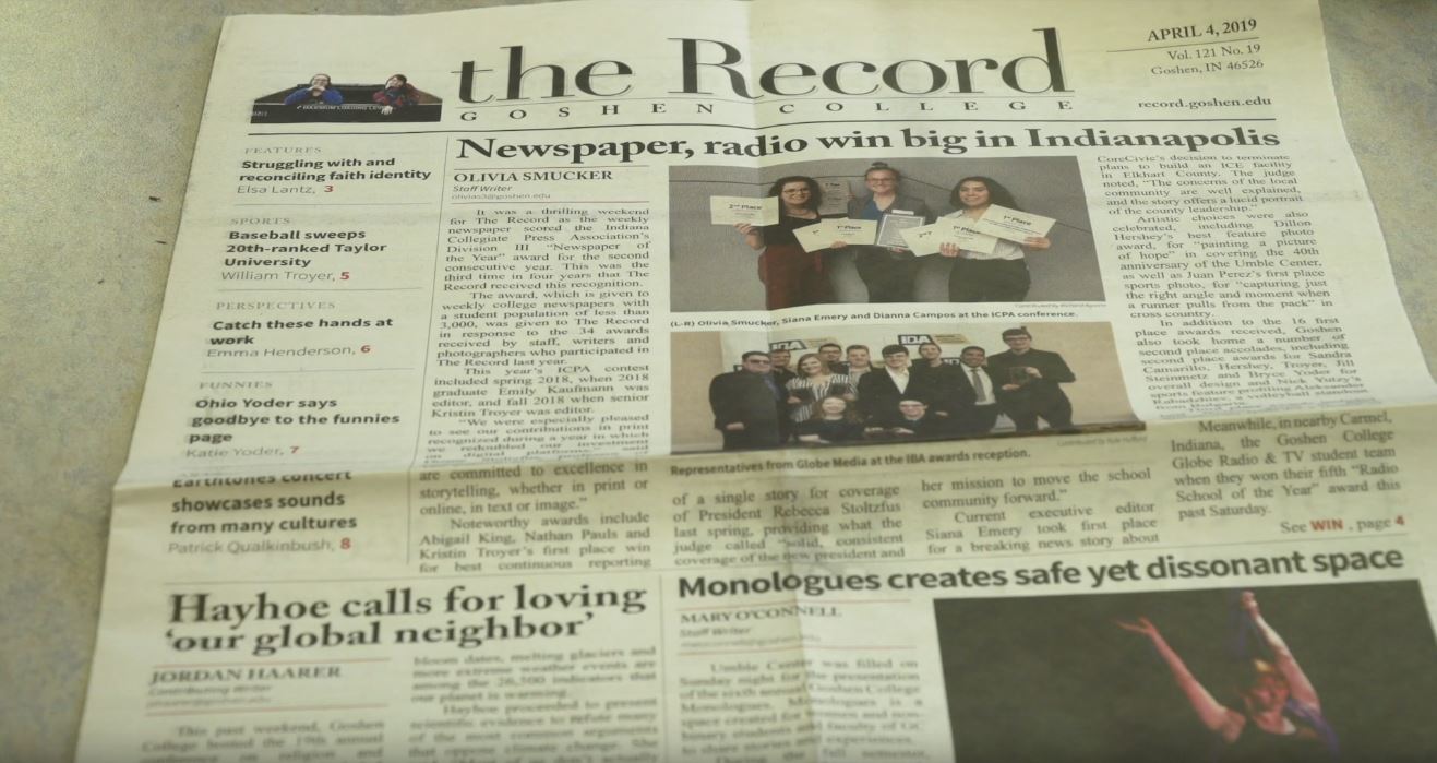 The Record wins Newspaper of the Year - GLOBE RADIO 91.1 FM WGCS